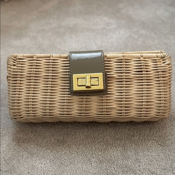 J. Crew | Bags | J Crew Elegant Tan Woven Clutch | Poshmark